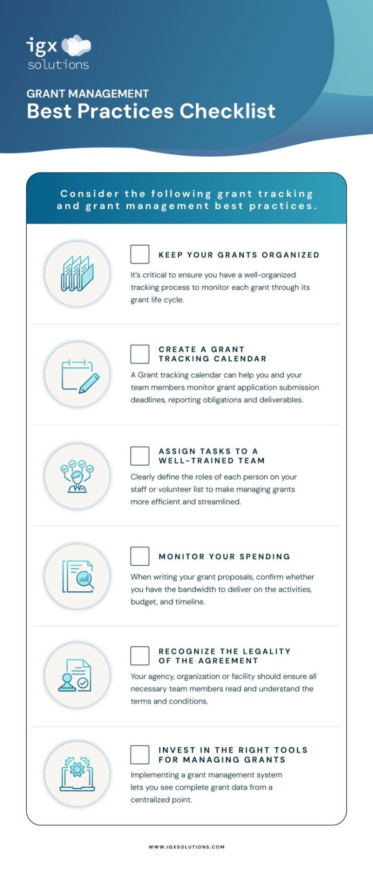 Top 6 Grant Management Best Practices | IGX Solutions
